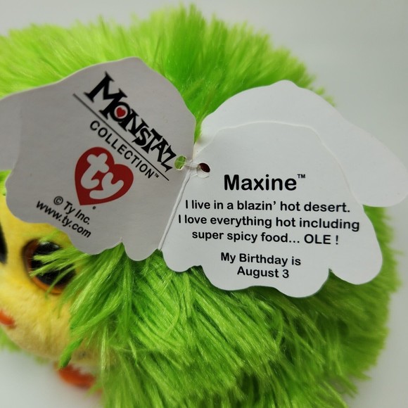 Ty | Toys | Ty Monstaz Green Maxine Monster Plush Stuffed Animal Desert ...
